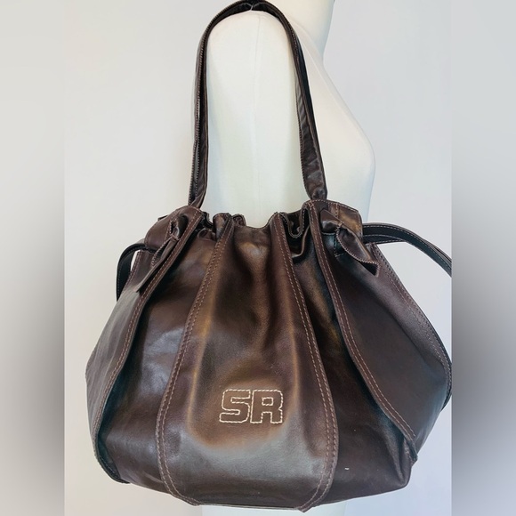 Sonia Rykiel | Bags | Vintage Sonia Rykiel Paris Brown Leather ...